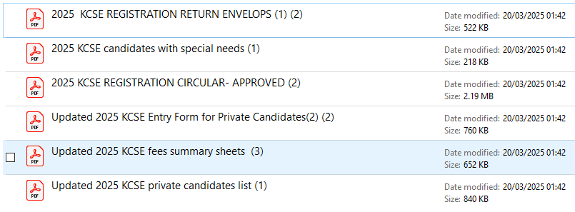 KCSE 2025 Registration Forms Free PDF Downloads - Education News Hub