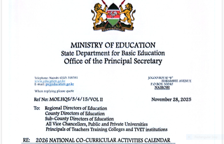 MoE full 2026 School Calendar KSSSA Sports, Drama, Music and Science ...