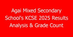 Agai Mixed Secondary School's KCSE 2025 Results Analysis & Grade Count ...